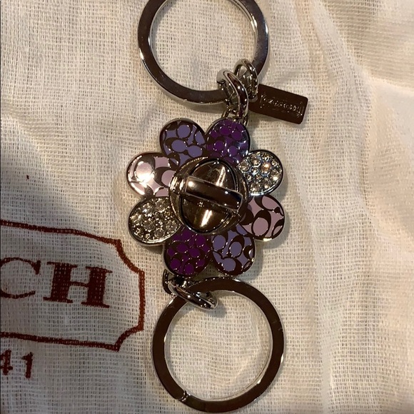 Coach | Accessories | Coach Daisy Purple Valet Key Chain Nwot | Poshmark